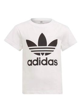 Camiseta Adidas Trefoil Blanco para Niño