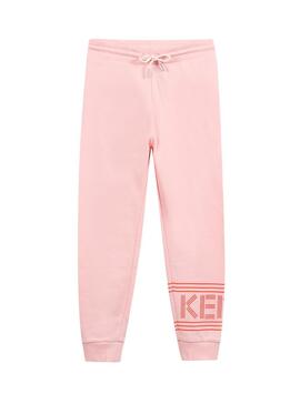 Pantalon Kenzo Logo JG Rosa Niña