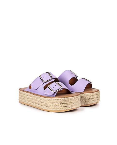 Sandalias Plataforma Morell Lila POPA para Mujer