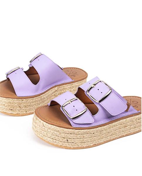 Sandalias Plataforma Morell Lila POPA para Mujer