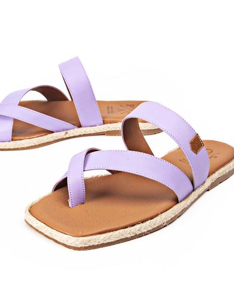 Sandalias Plana Lagos Lila POPA para Mujer