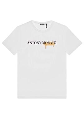 Camiseta Antony Morato Logo para Hombre Blanca