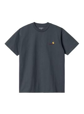 Camiseta Carhartt American Script Azul para Hombre