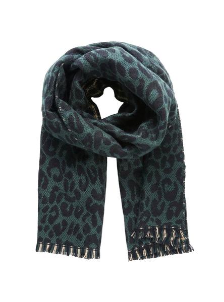 Bufanda Pieces Sindy Animal Print Verde para Mujer